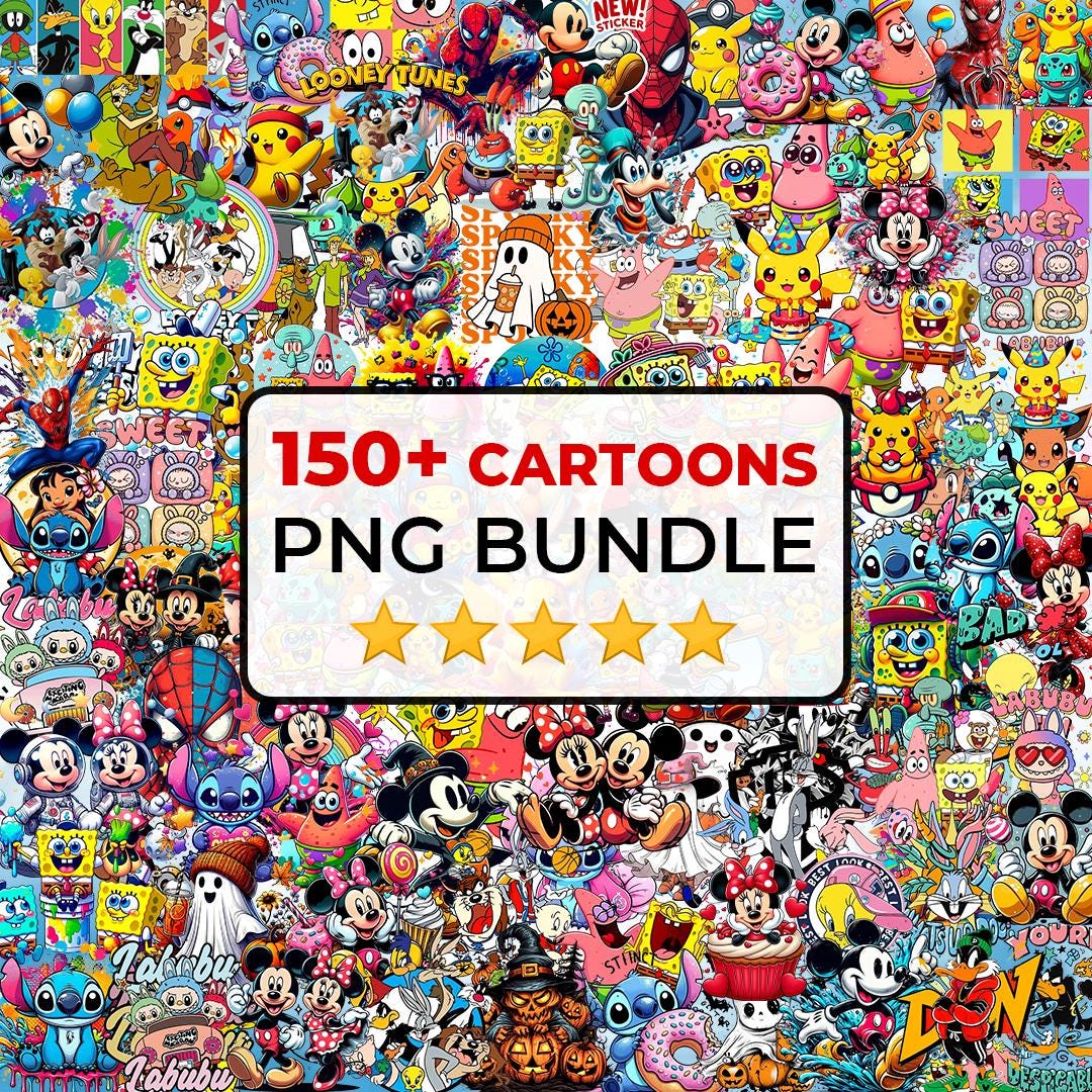 150+ Cartoons Bundle Png, Cartoon Characters, Cartoon Clipart, Cartoon ...