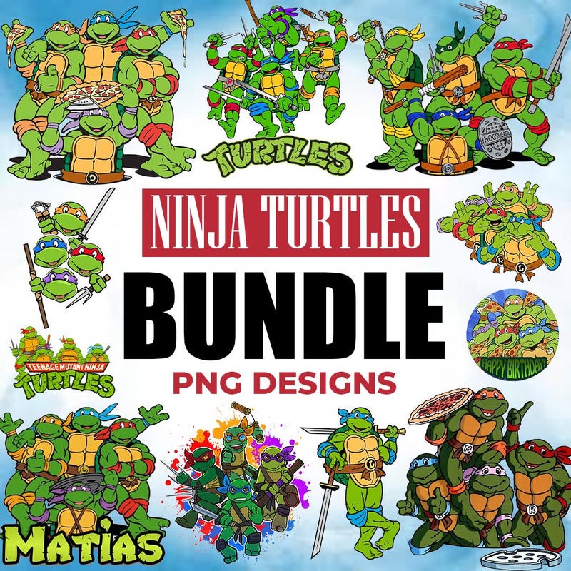 Ninja Turtle Clipart - Etsy
