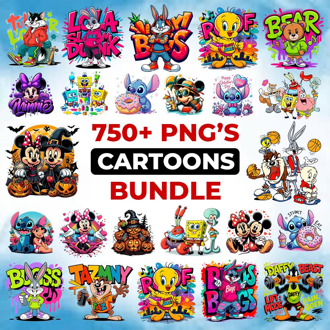 750+ Funny Cartoon Bundle PNG, Cartoon Characters, Cartoons Bundle ...
