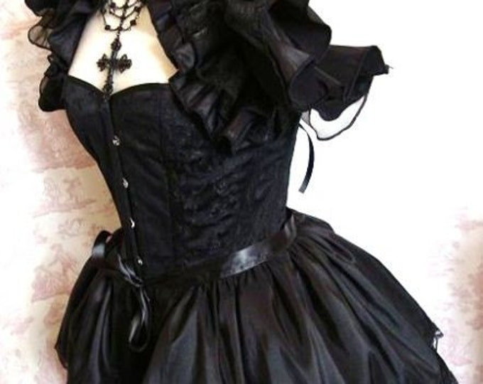 Plus Size ANGELIQUE Taffetta BURLESQUE Bustle Skirt Steampunk Goth - Etsy
