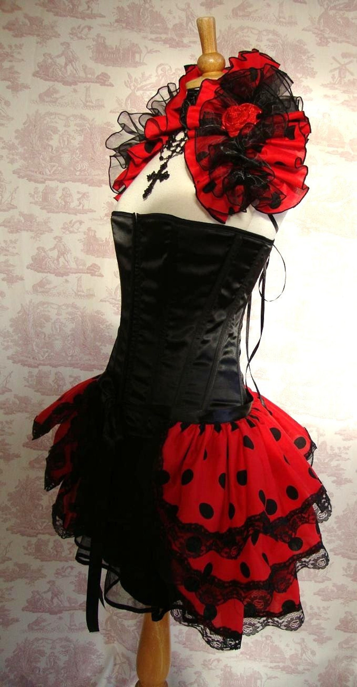 MINNIE Polka Dot RETRO Pin up Burlesque Bustle Skirt Show Girl - Etsy