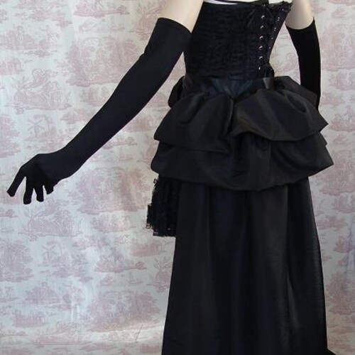 SALOON GIRL Long Burlesque Steampunk Bustle Goth by Gothic - Etsy
