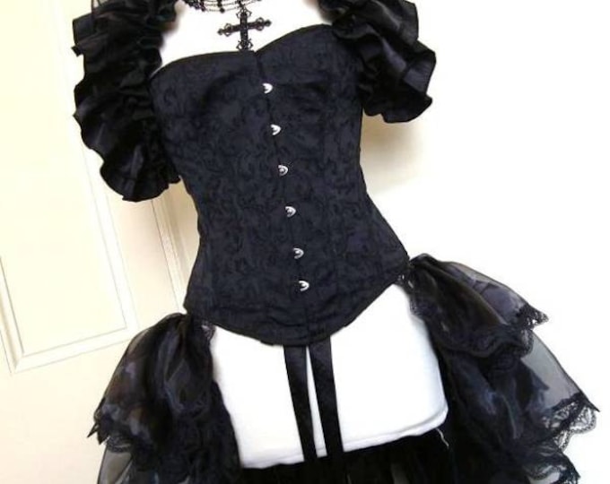 DESTINAE Organza BURLESQUE Bustle Skirt STEAMPUNK Dance Goth - Etsy