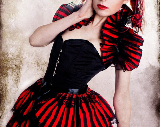 Plus Size BURLESQUE COSTUME Bustle Skirt and Shrug SET Goth - Etsy