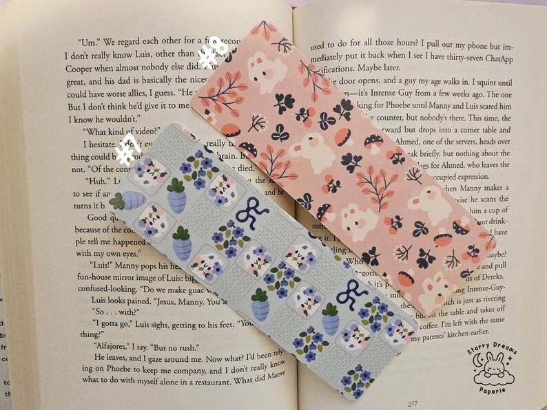 Bunny Bookmark | Laminated | Tassel Add on Option| Double Sided ...