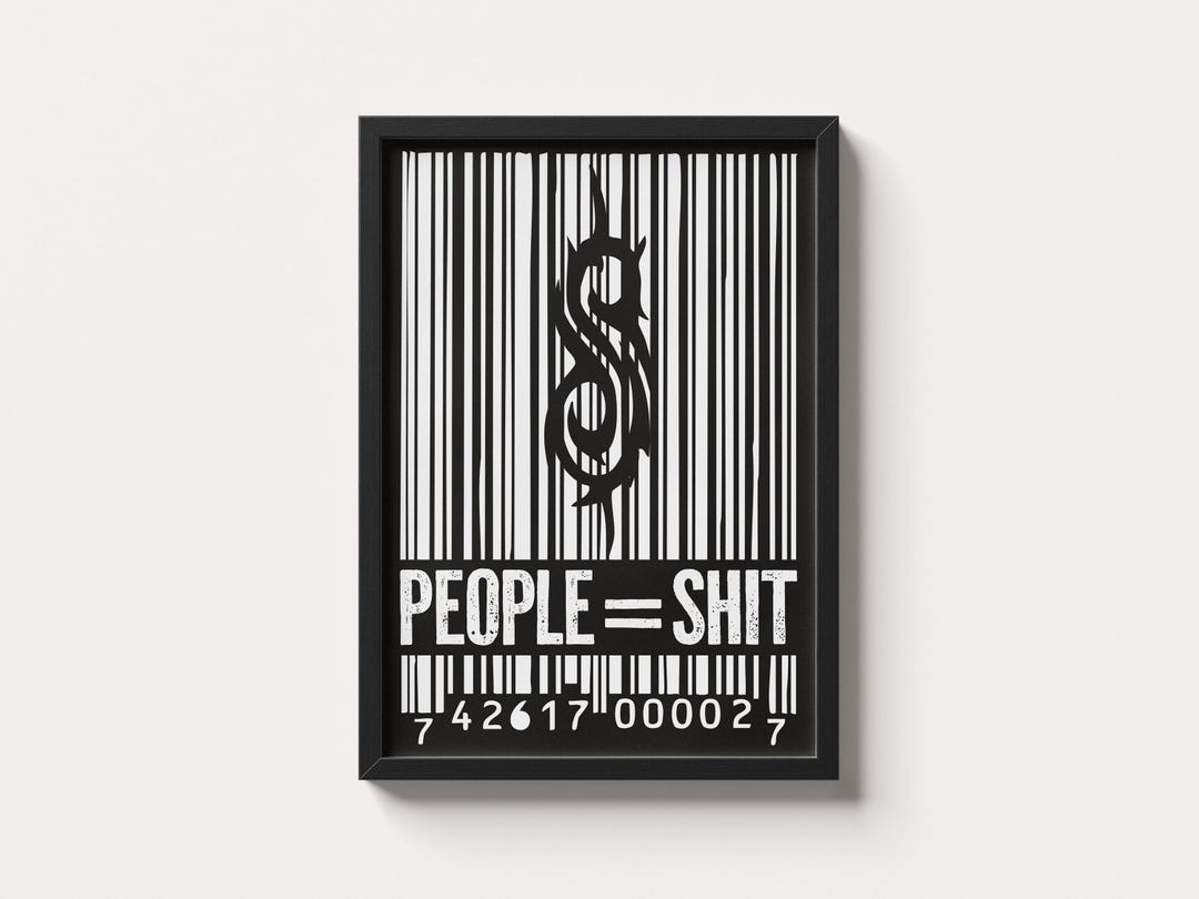 Slipknot "people = Shit" Poster: Iowa S Logo Barcode Art - Etsy
