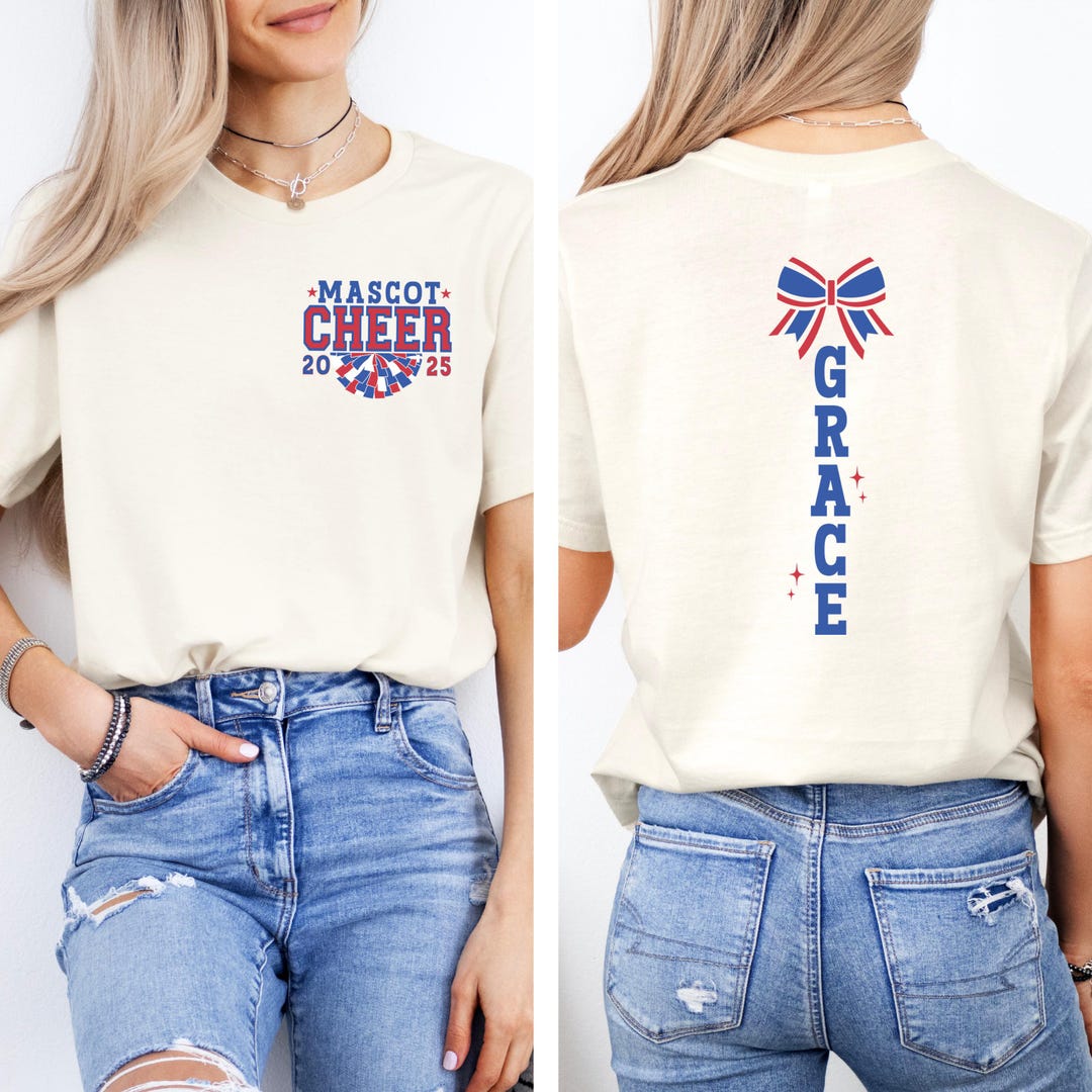 Personalized Cheer Mom Shirt: Custom Bow & Mascot Design for Spirit ...