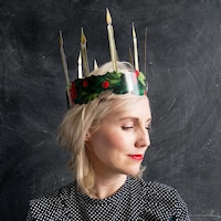 St. Lucy/lucia Christmas Crown, Wreath, Headpiece With Candles, St ...