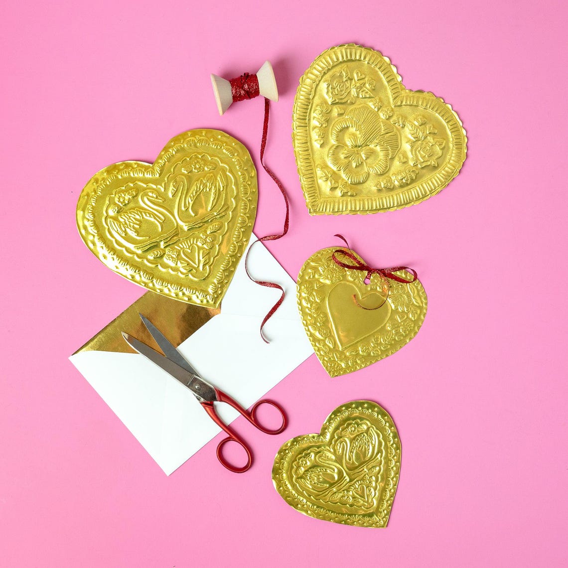 Tin Embossed Hearts, PDF Template - Etsy
