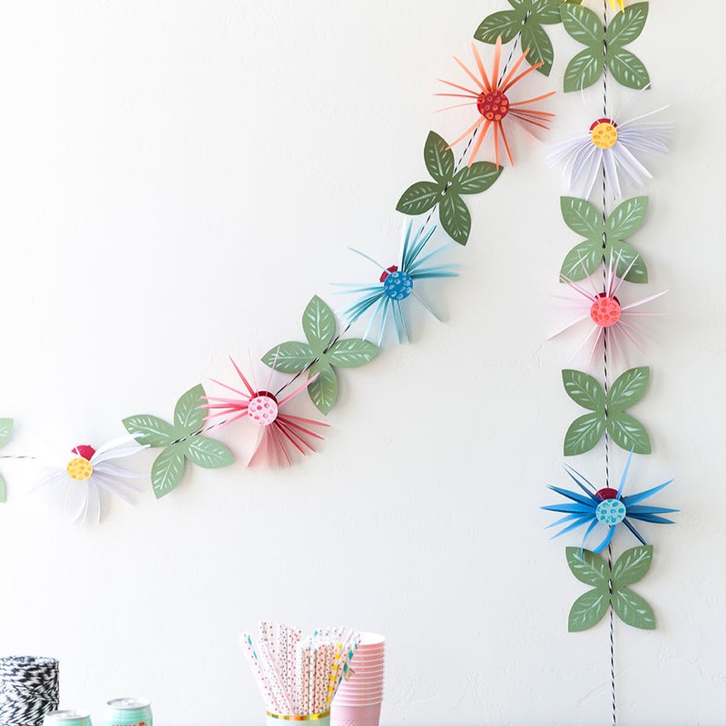 Paper Flower Garland - Etsy