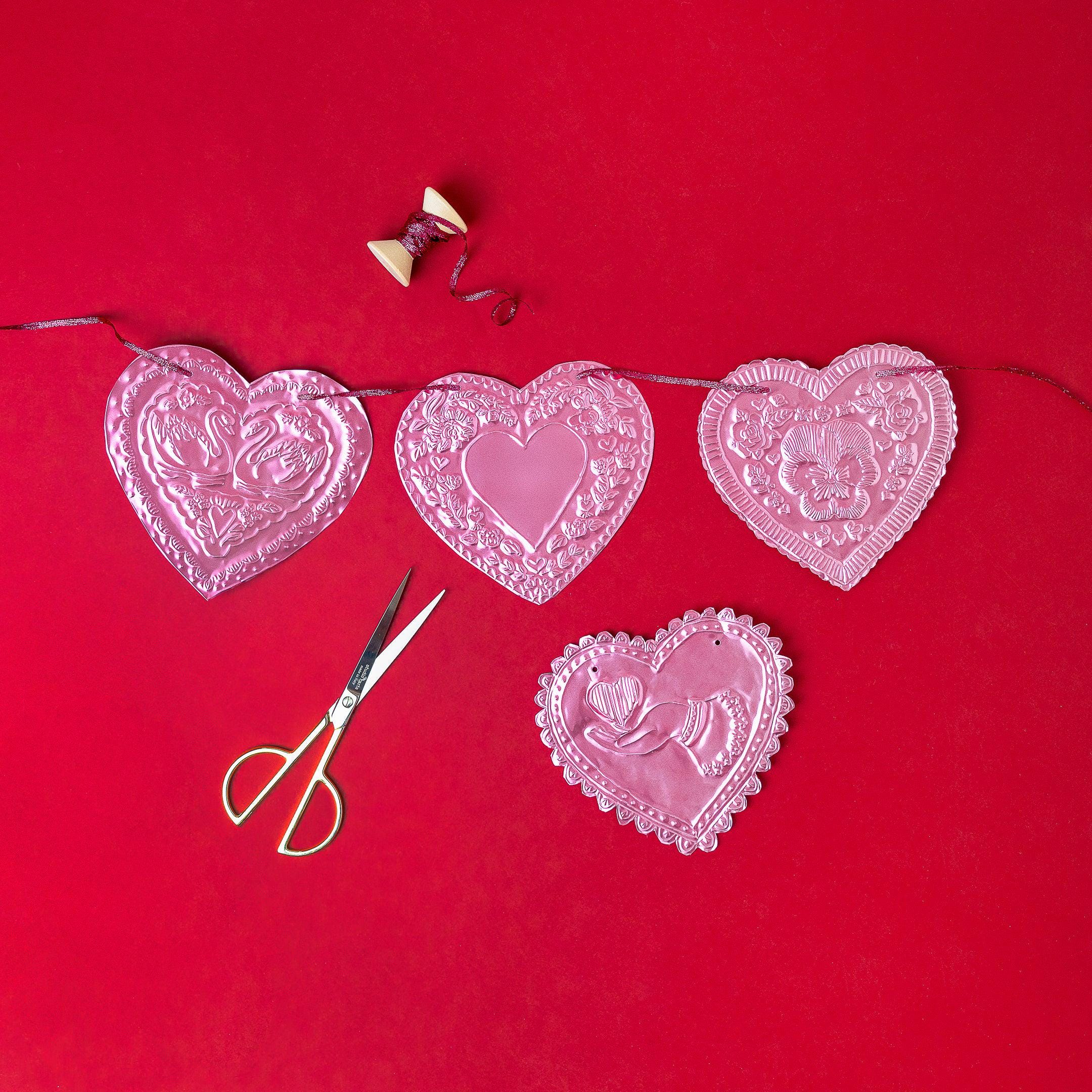 Tin Embossed Hearts, PDF Template - Etsy
