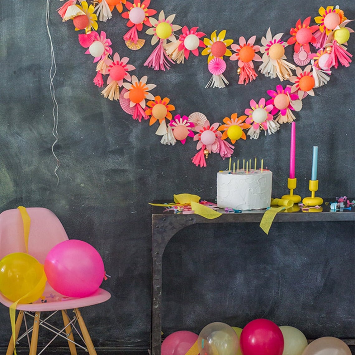 DIY Colorful Flower String Lights, SVG & PDF Template - Etsy