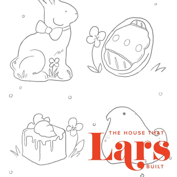 Easter Candy Coloring Page PDF Printable | Etsy