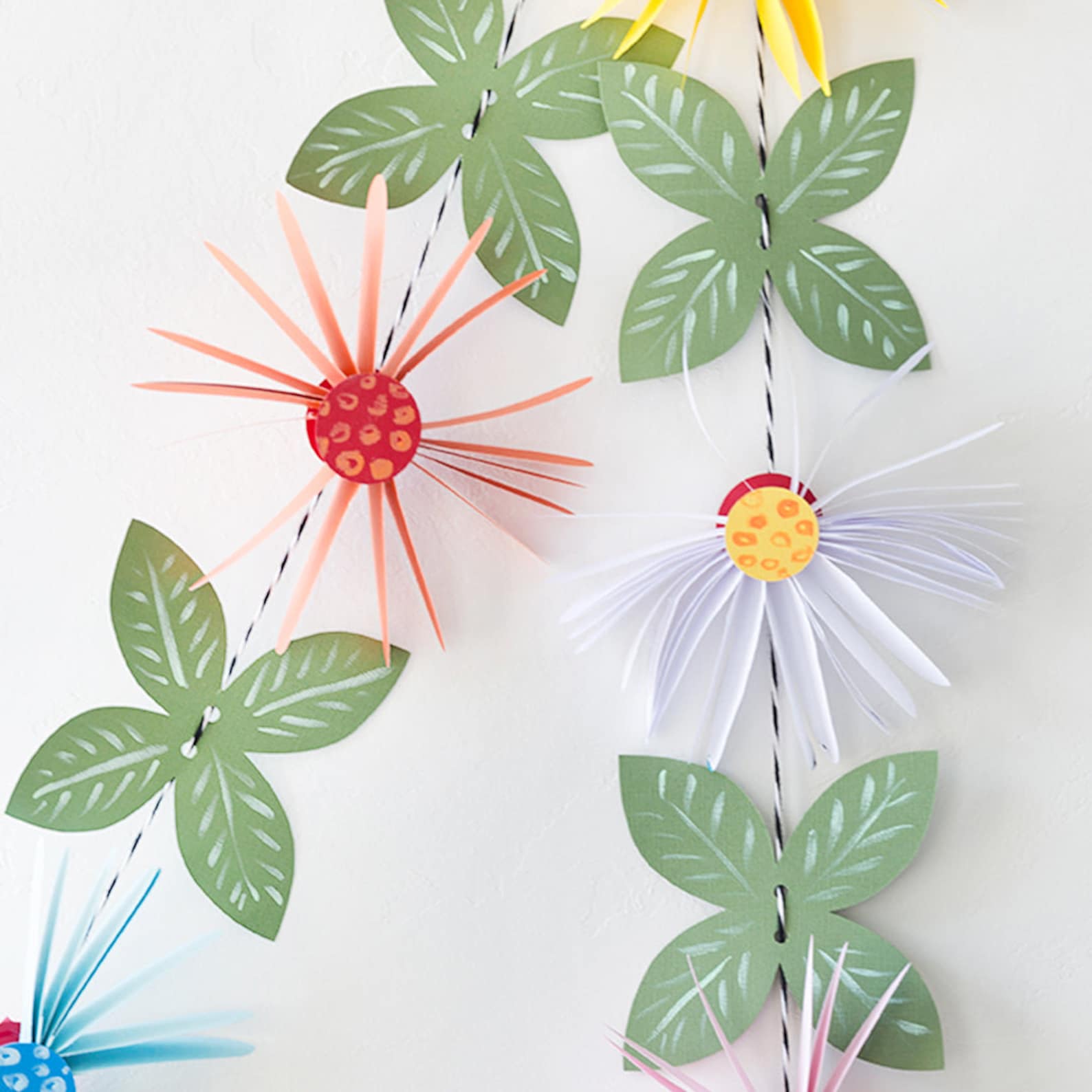 Paper Flower Garland Leaf, PDF Template - Etsy