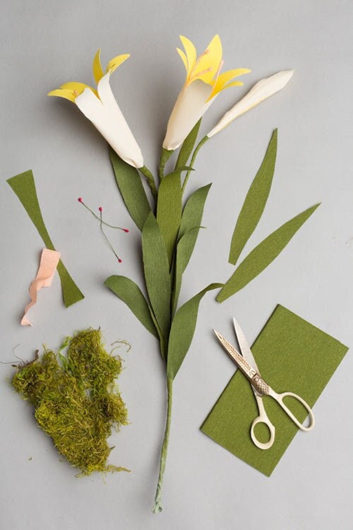 Potted Paper Easter Lily, PDF Template - Etsy