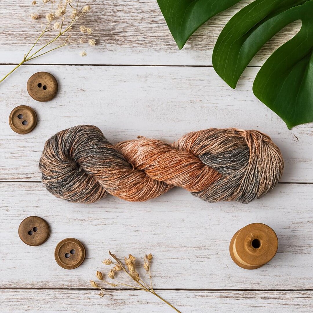 Hand-dyed Linen Cotton Yarn – Sunset Drift - Etsy