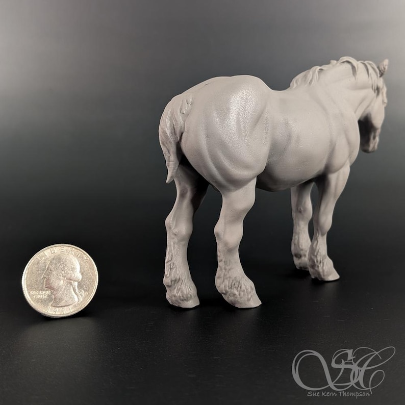 3D Printed Draft Horse Model Hank Mccoy, 1:20 Scale Resin Stallion - Etsy