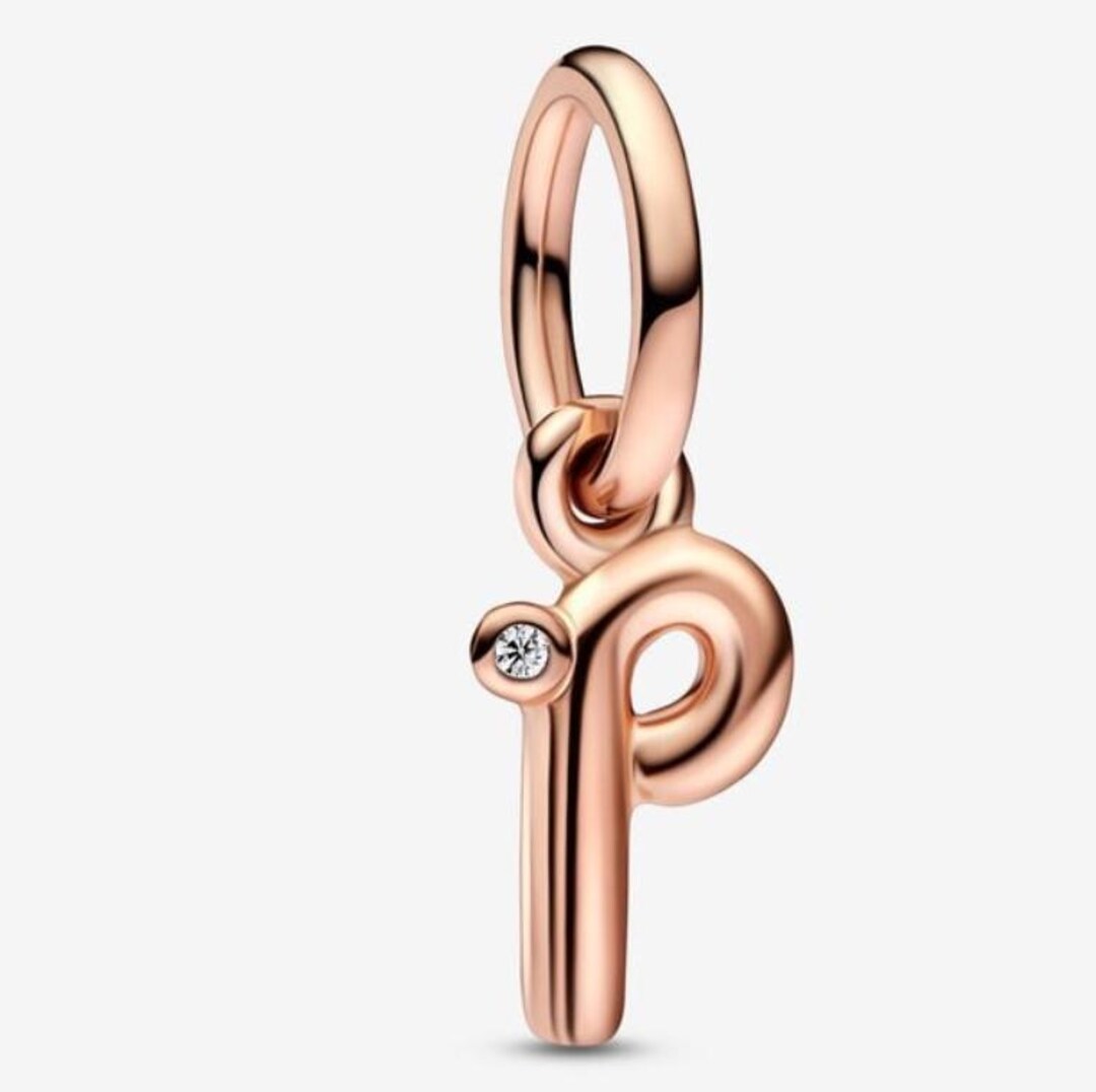 Pandora Moments Letter P Script Alphabet Kirjainkoru Hela - Etsy