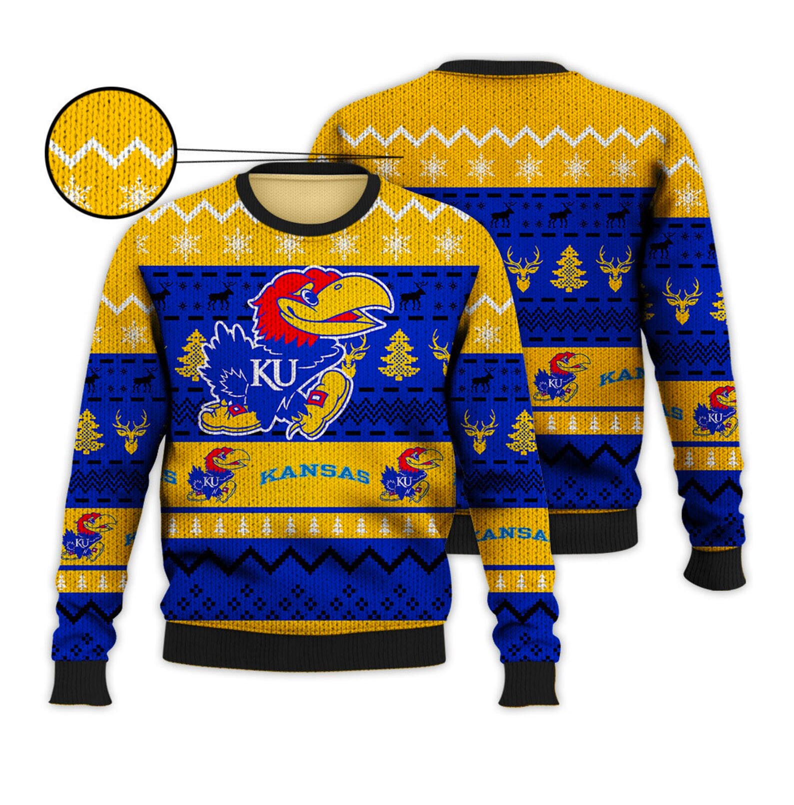 Kansas Football Ugly Sweater Sweatshirt, Christmas Funny Cute Kansas ...