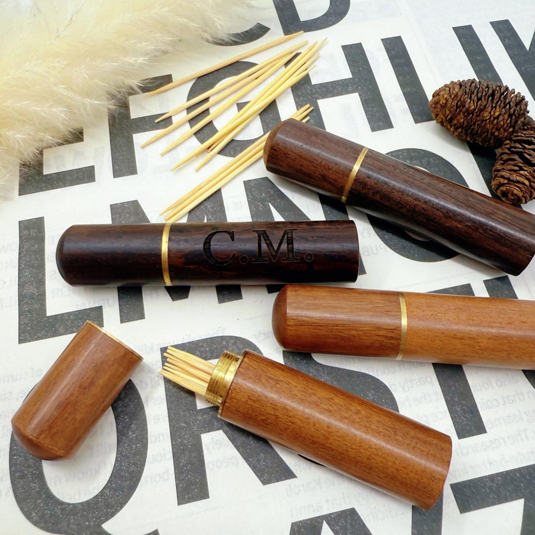 Customize Mini Wooden Toothpick Holder,father's Day Gift,birthday Gift ...
