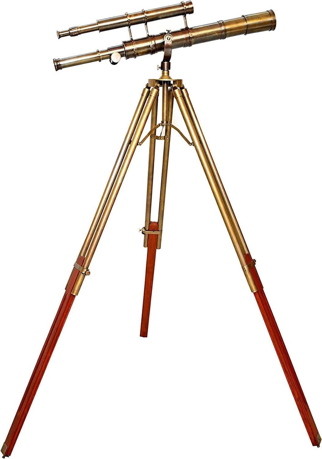 Antique Telescope With Tripod Solid Article Marine Lovers Nautical ...