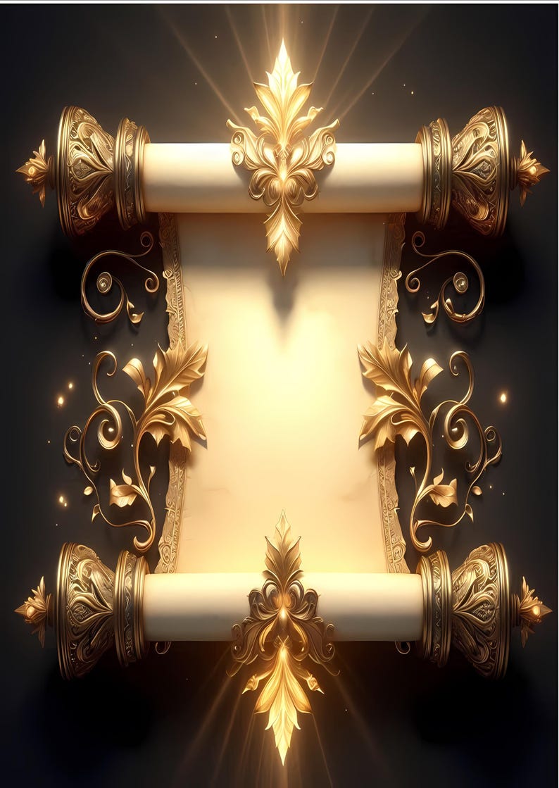 Sun Light Elf Theme Fantasy Scroll Set – JPG Celestial Solar Sun Magic ...