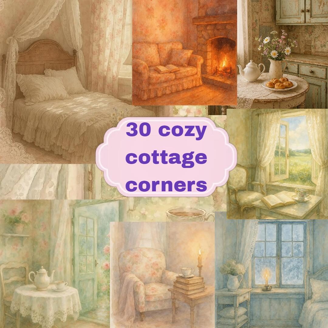 Cozy Cottage Interior Scrapbook Junk Journal Instant Download Digital ...
