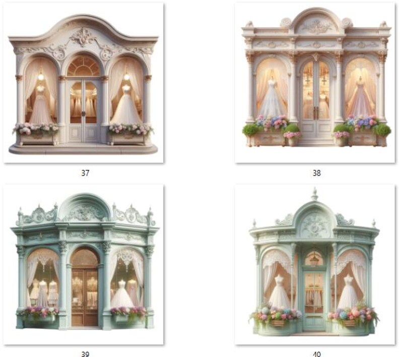 Victorian Boutique Store Front Clip Art . Transparent PNG. Clothing ...