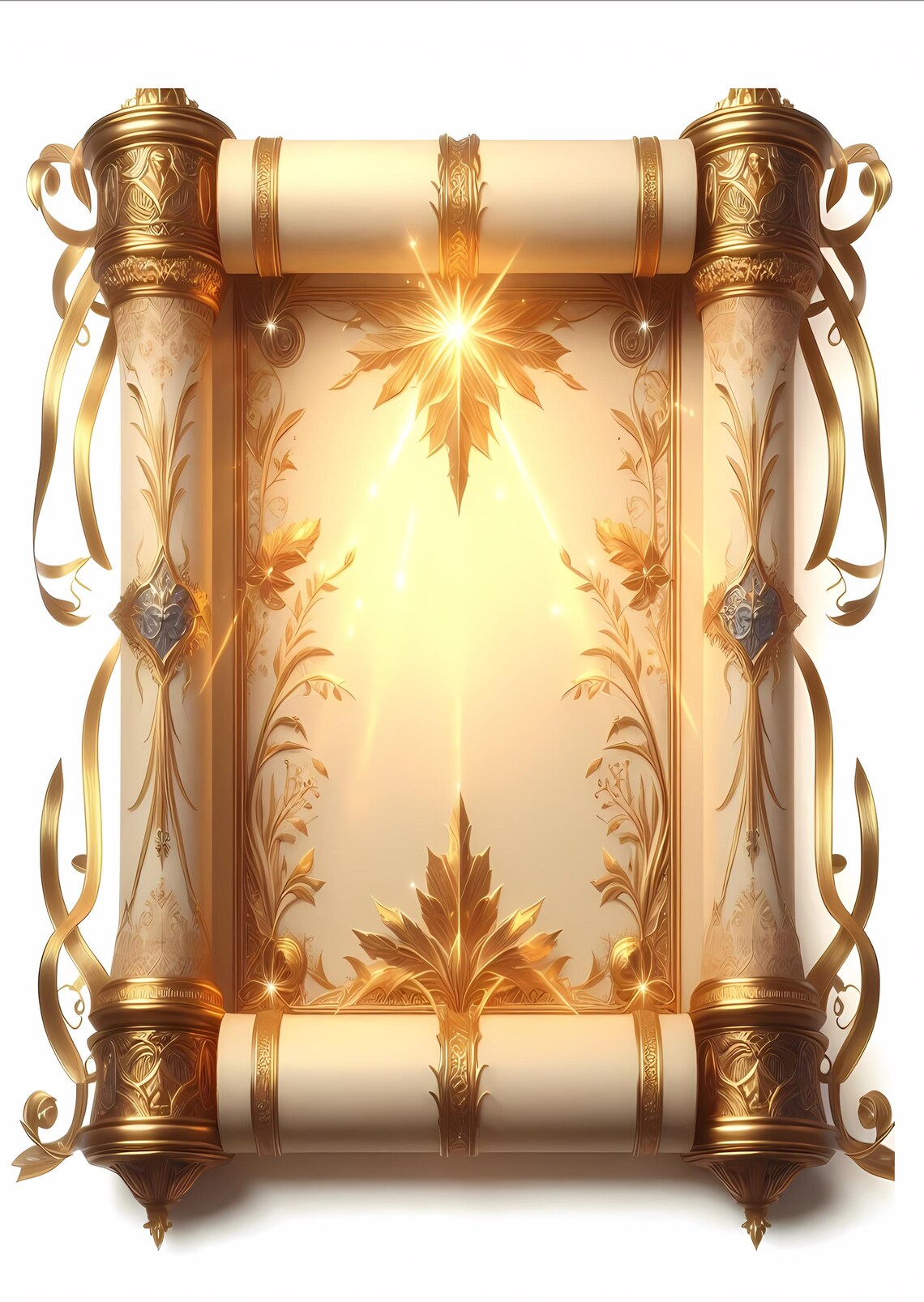 Sun Light Elf Theme Fantasy Scroll Set – JPG Celestial Solar Sun Magic ...