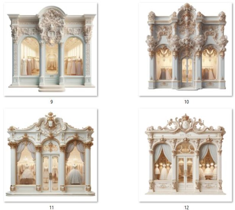 Rococo Boutique Store Front Clip Art . Transparent PNG. Clothing Shop ...