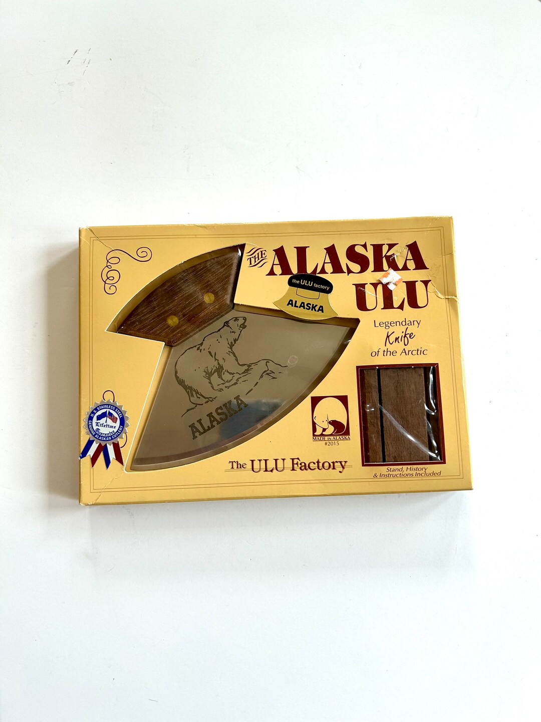 Vintage Alaskan Ulu Knife Cutting Blade Nip Knife of the Arctic Bear ...