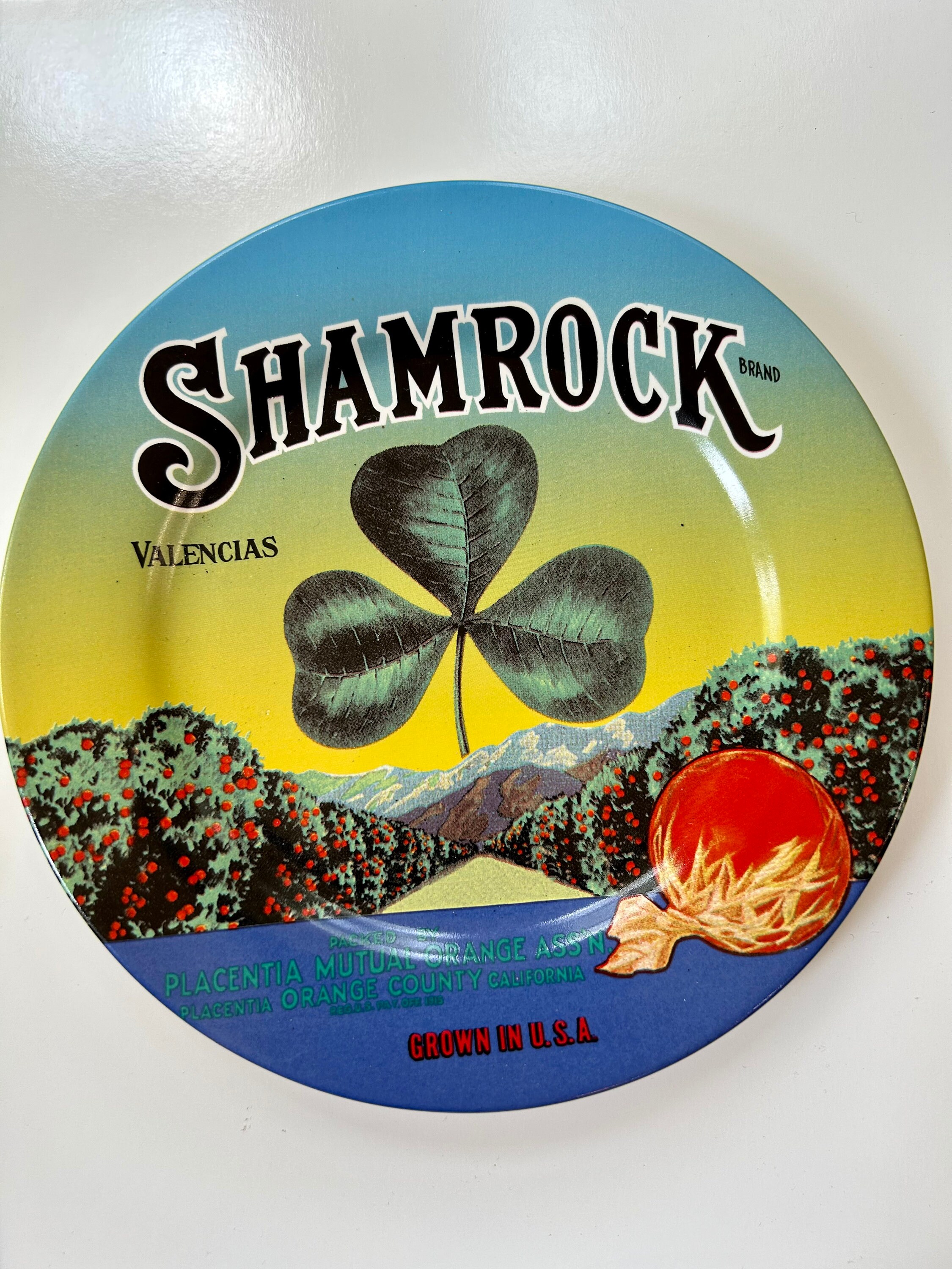 Vintage Oneida Vintage Label Plates Set of 9 Colorful Dish - Etsy