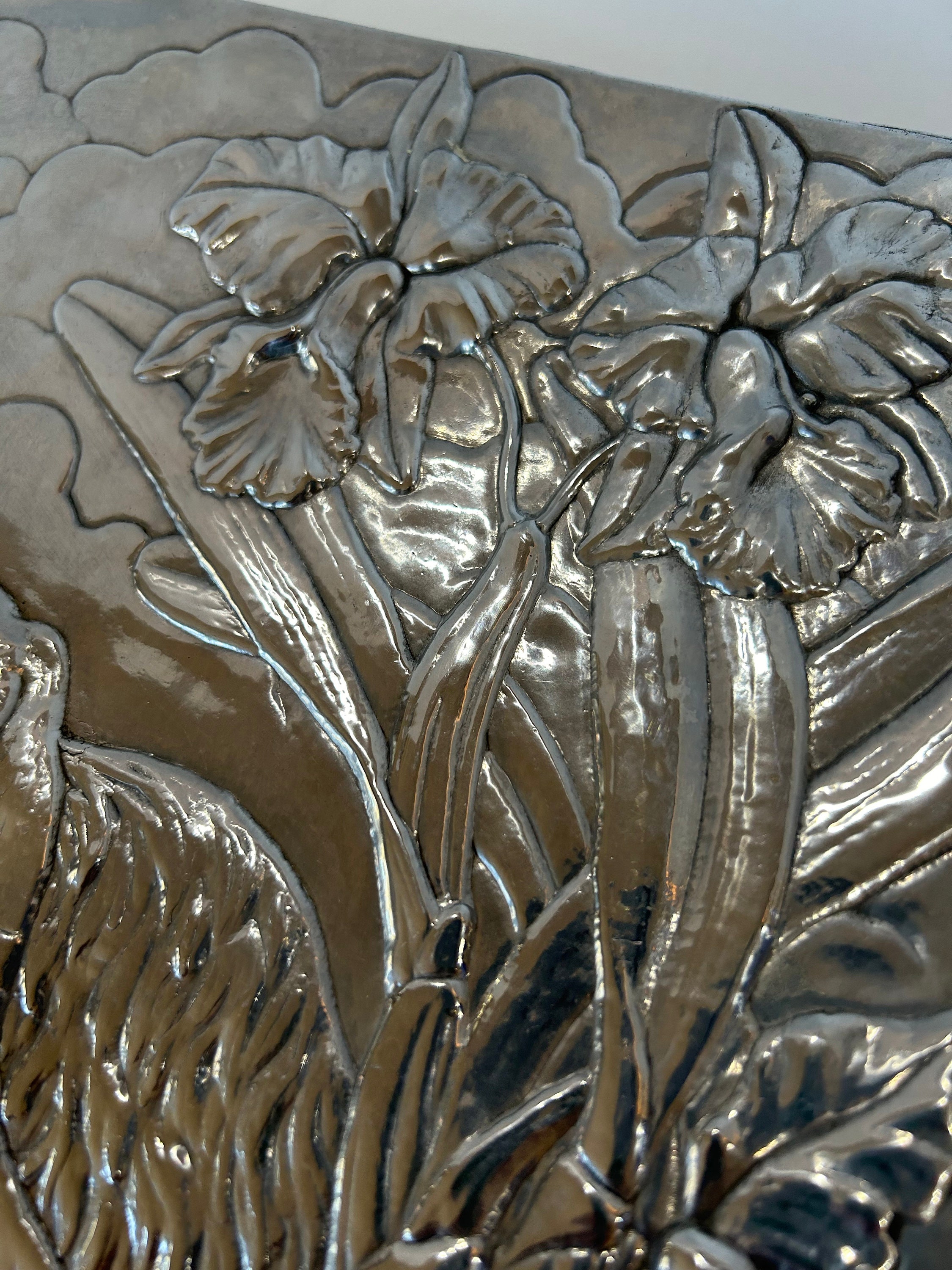 Vintage Arthur Court Rabbit Bunny Large Square Platter Aluminum Relief ...