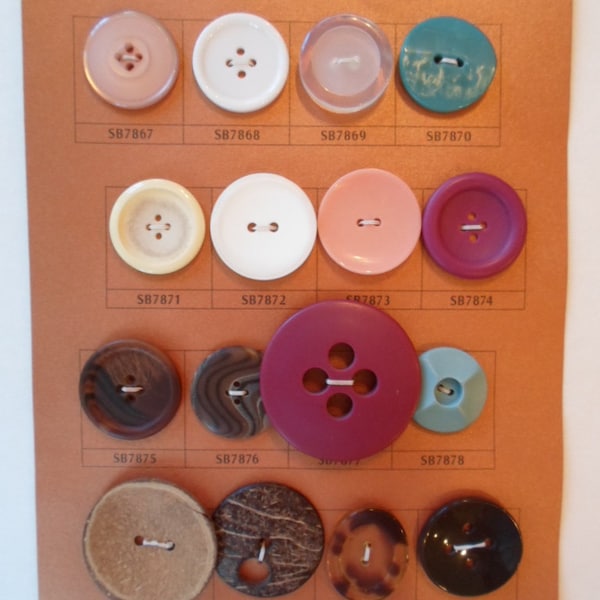 Salesman Sample Card of Buttons - Etsy