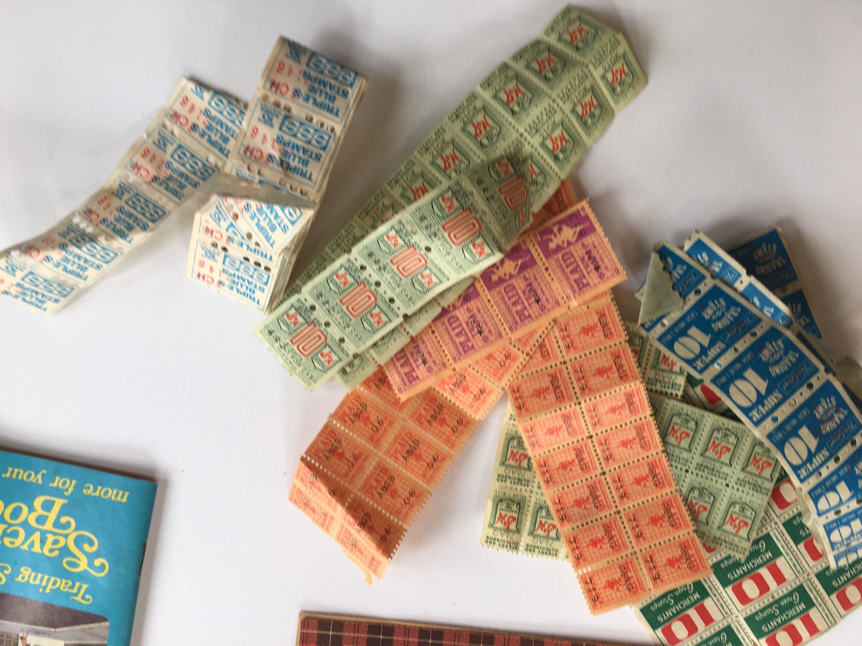 Vintage S & H Green Stamps Plaid Stamps Books and Loose Stamps Two Guys ...