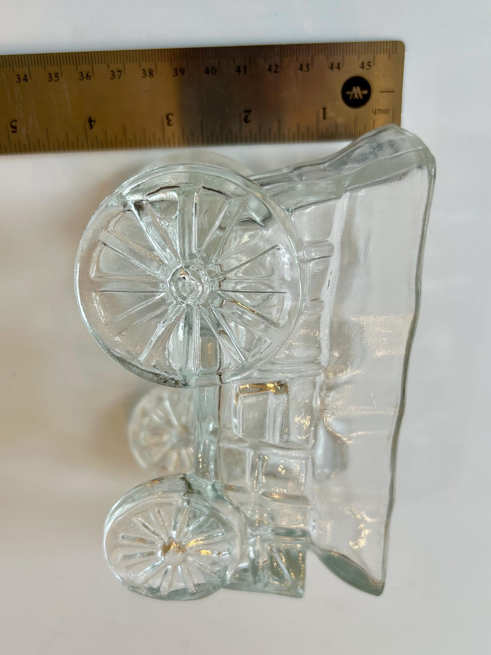 Vintage Clear Glass Wagon With Wheels Nut Dish Candy Dish Cute Kitschy ...