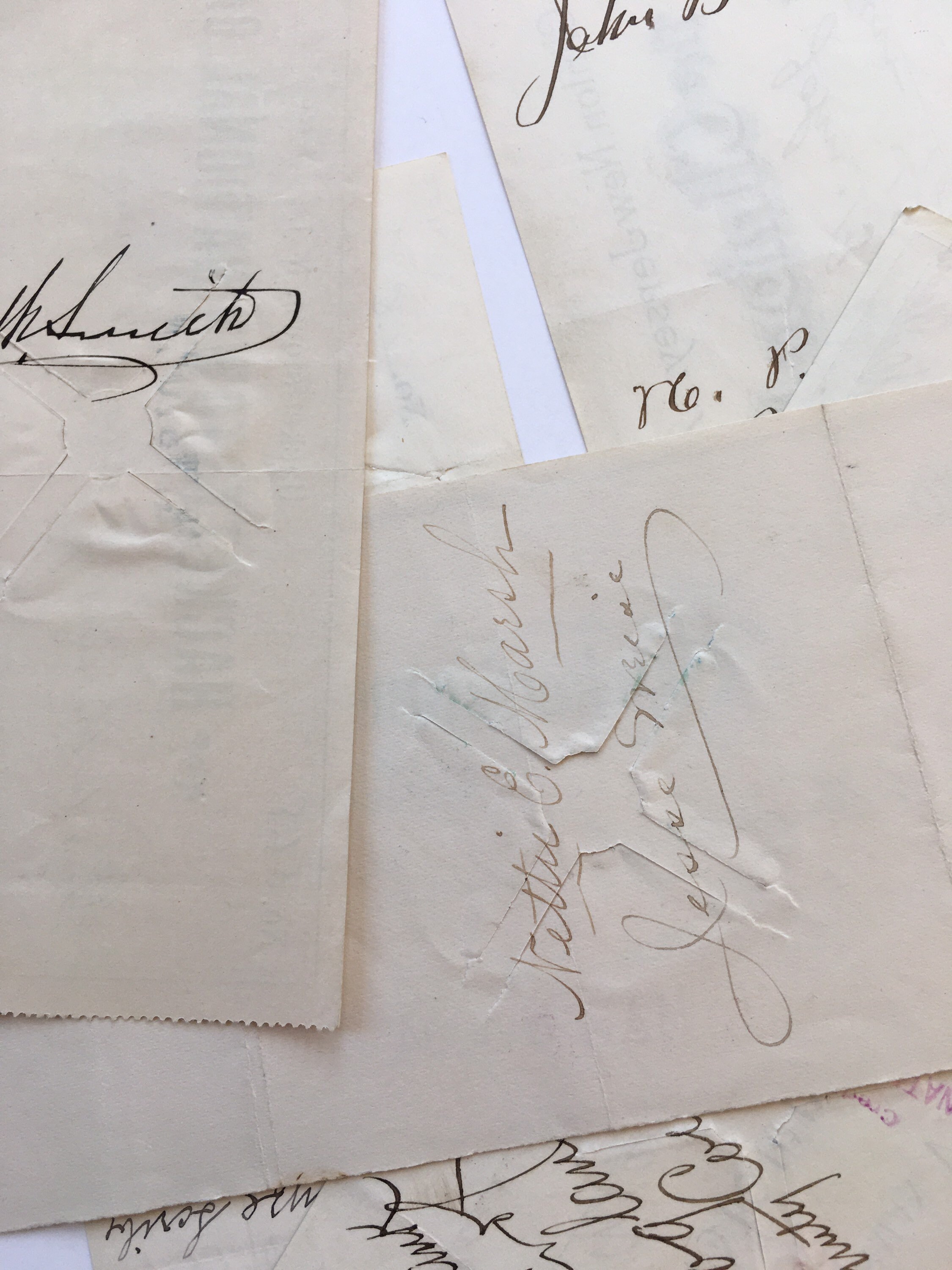 ANTIQUE Checks SET of Ten 1800s Handwritten Cancelled Checks Assortment ...