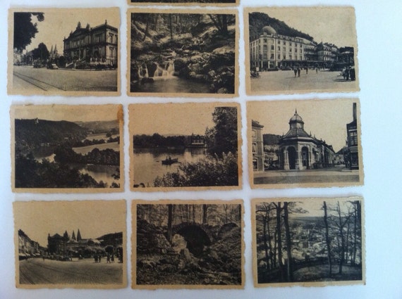 Vintage Nine Sepia and Black Postcard Souvenirs From Historic - Etsy