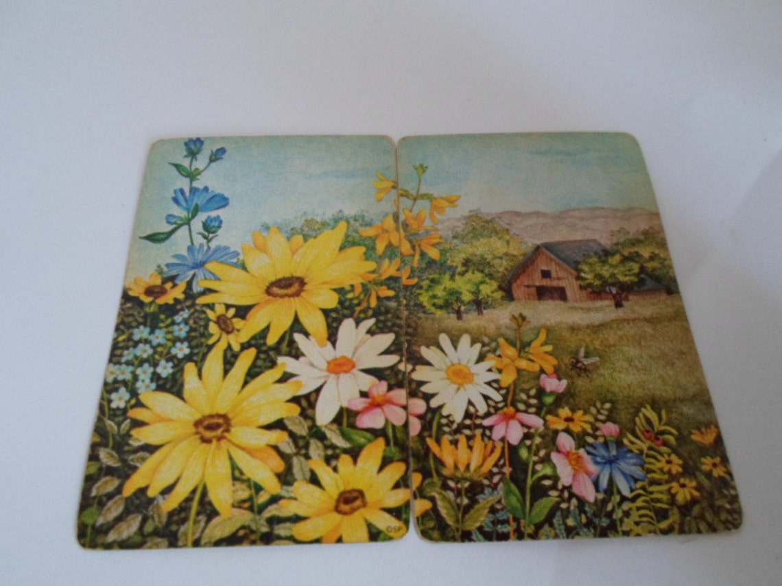 Vintage Hoyle Playing Cards With 2 Part Farm Scene With - Etsy