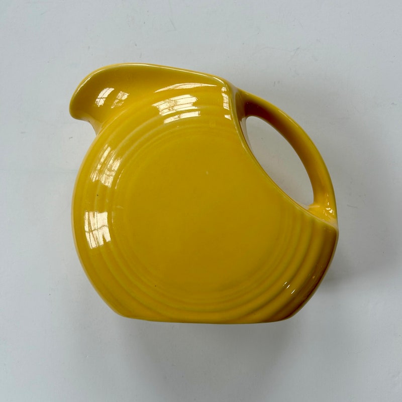 Yellow Ware Pitcher - Etsy