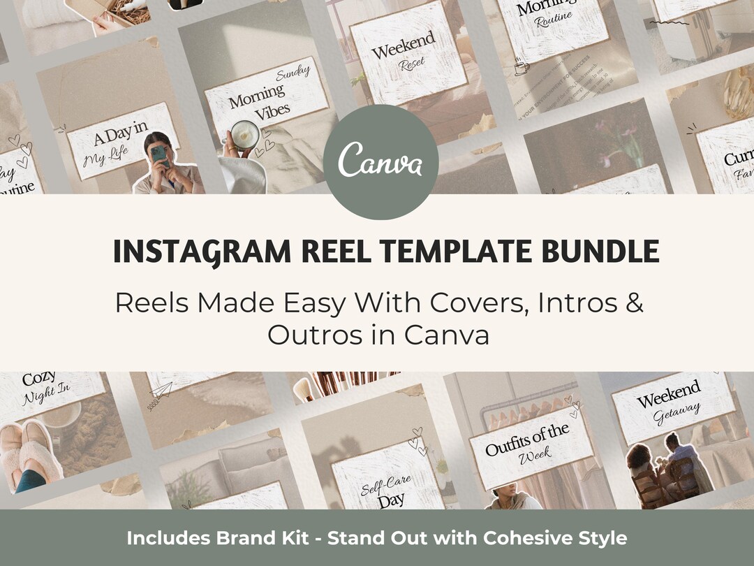 Instagram Reel Template Instagram Reel Cover Canva Template Editable ...