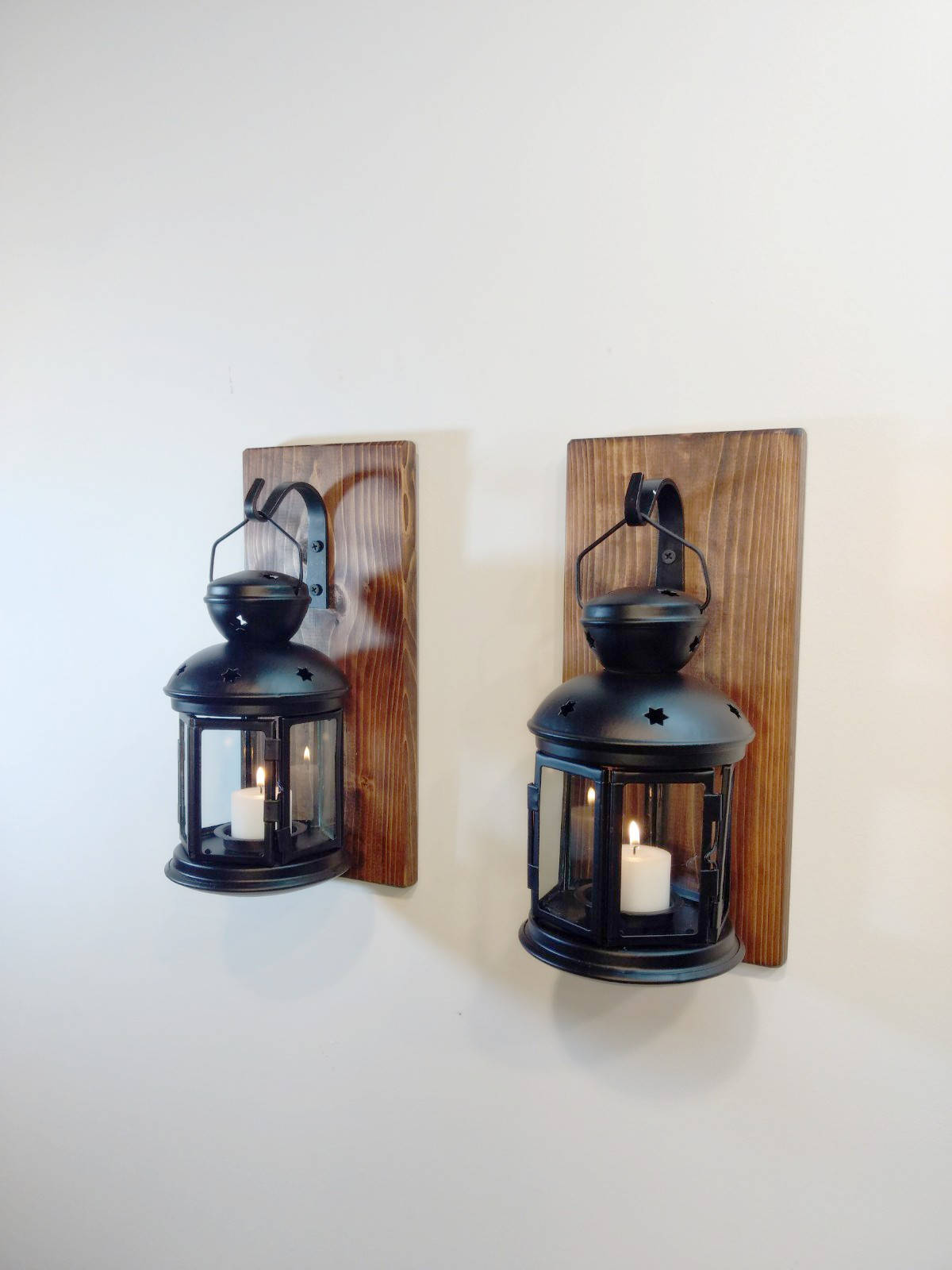 Black Colonial Lantern Set, Black Lanterns, Rustic Decor, Farmhouse ...