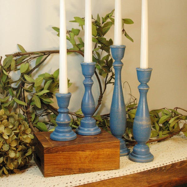 Painted Candlesticks - Etsy