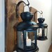 Black Colonial Lantern Set With Rustic Farmhouse Decor - Etsy