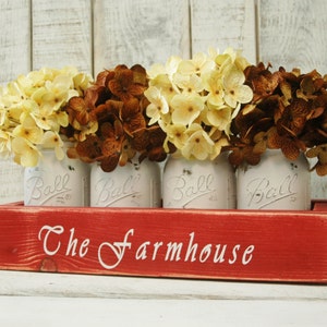 The Farmhouse Mason Jar Box, Farmhouse Decor, Rustic Decor, Mason Jar ...
