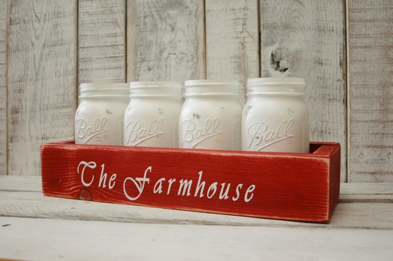 The Farmhouse Mason jar box Farmhouse decor rustic decor | Etsy