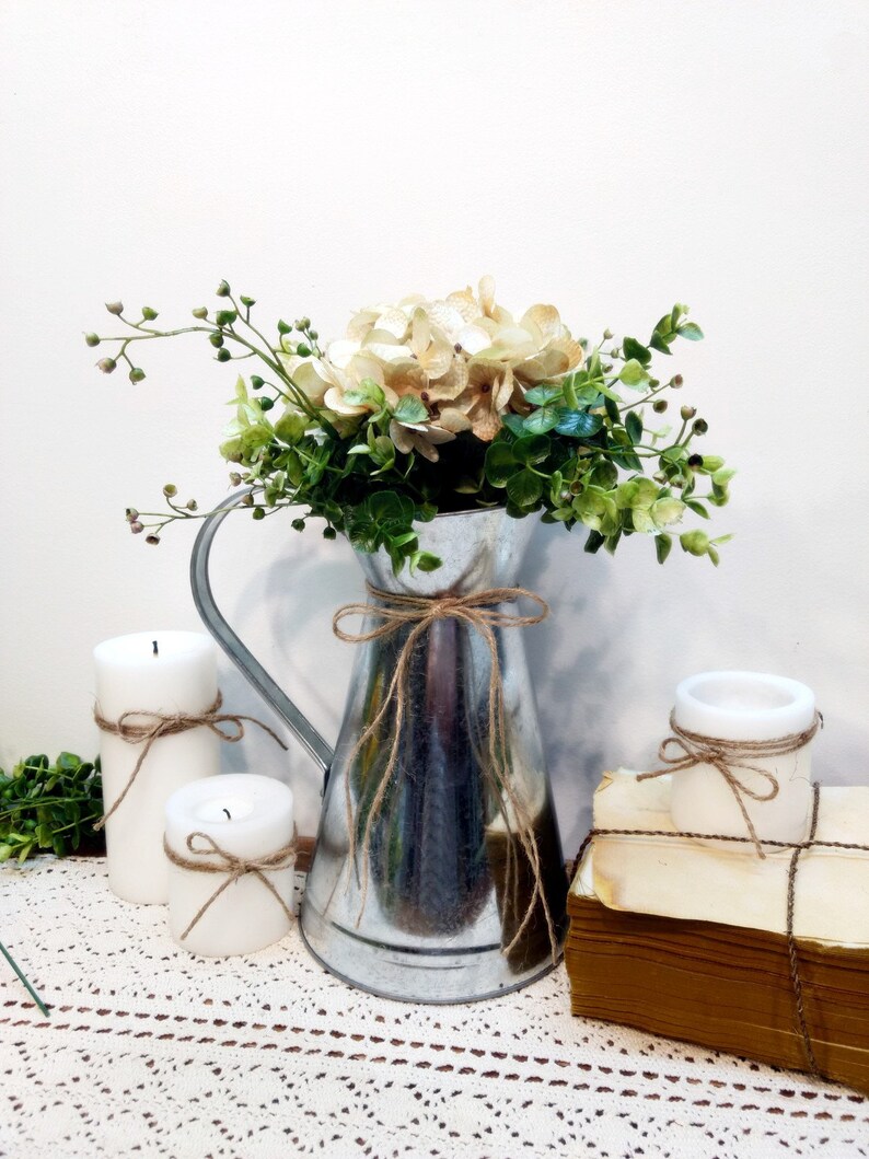 Metal Pitcher Table Centerpiece Fall Decor Wedding Decor - Etsy