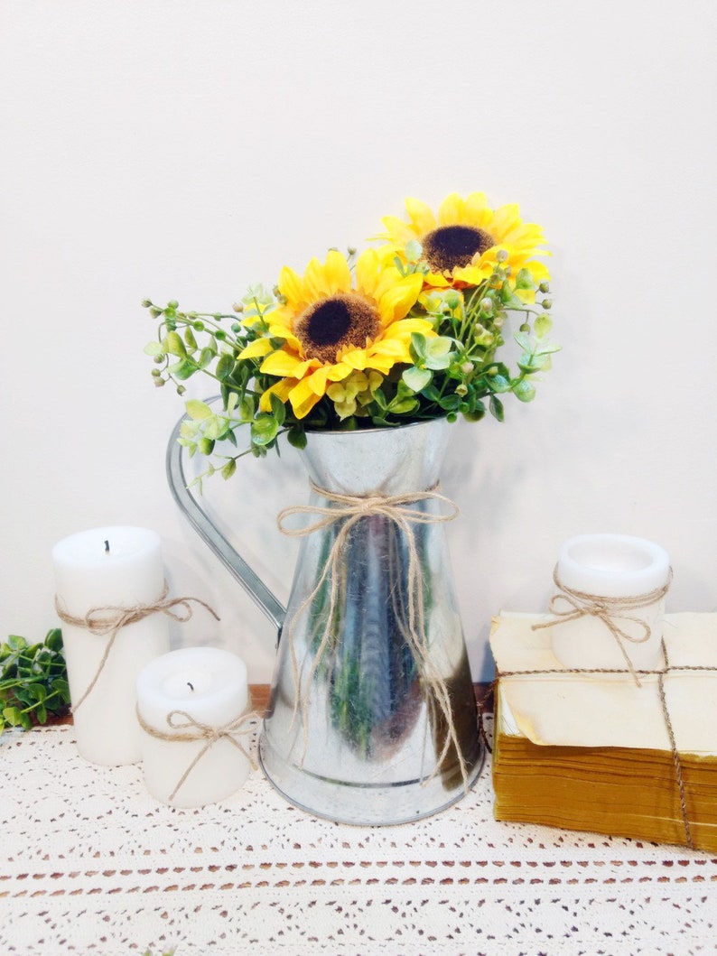 Metal Pitcher Table Centerpiece Fall Decor Wedding Decor - Etsy