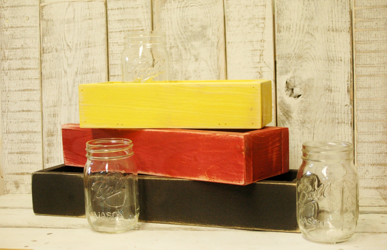 The Farmhouse Mason jar box Farmhouse decor rustic decor | Etsy