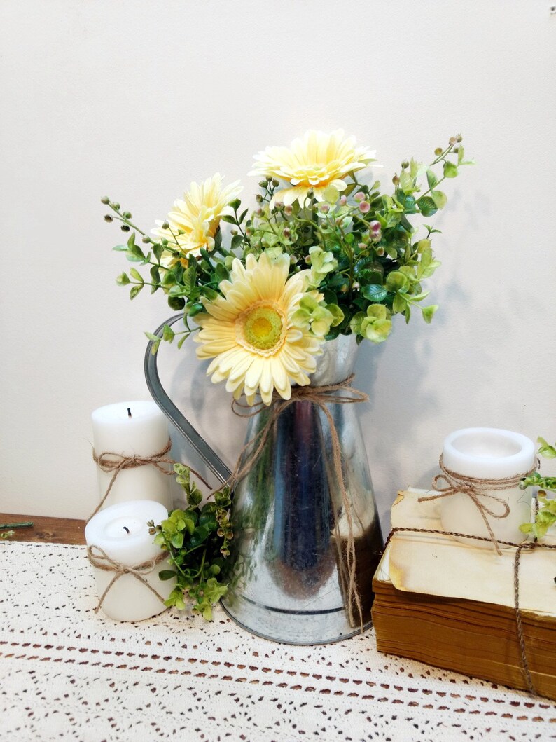 Metal Pitcher Table Centerpiece Fall Decor Wedding Decor - Etsy